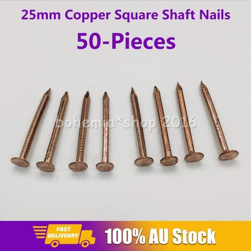 50x 25mm Copper Square Shaft Nails Timber Boats/ Tree Stump Killer ...