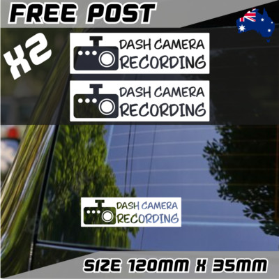 Dash Camera X2 Sticker Decal Car Window Onboard Recording Dashcam ...