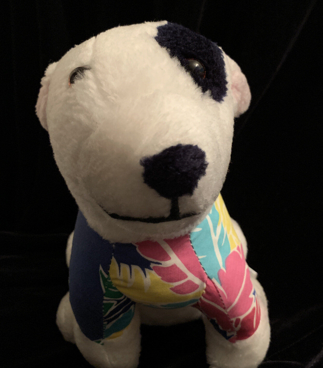 Spuds Mackenzie Plush Animal In Hawaiian Shirt 8 1/2” Advertise Bud VTG ...