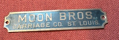 1913 St. Louis Missouri billhead Moon Bros. Buggy Label Sign | eBay