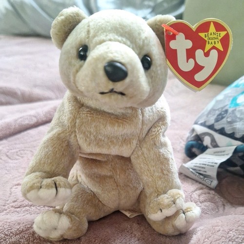 ty beanie baby rare Almond bear 1999 mint condition crooked nose | eBay