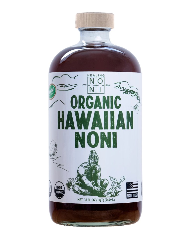 Healing Noni - Organic Hawaiian Noni - Organic Noni Juice - 32oz Glass ...