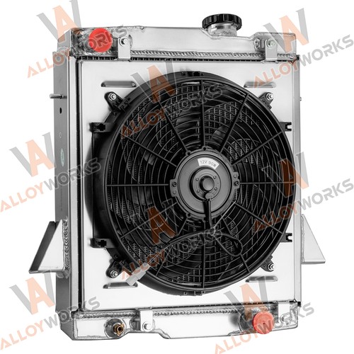 3 Row Aluminum Radiator Shroud Fan Relay Fit 1969-1974 Triumph TR250 ...
