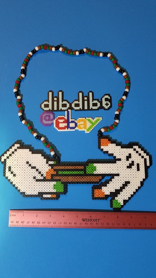 Glove hands Weed Kandi Perler Necklace Rave Edc PLUR 420 Marijuana ...