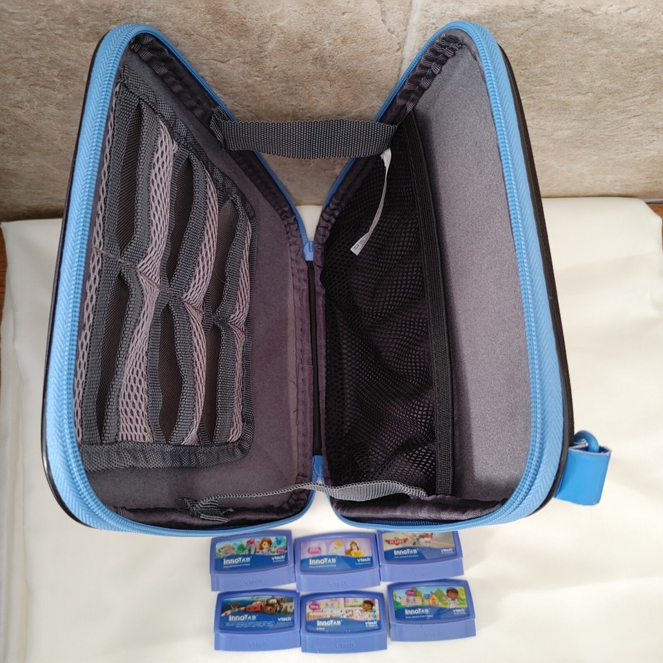 Vtech Innotab Games & Case Bundle Cars Planes Disney Princess, 6 Game ...