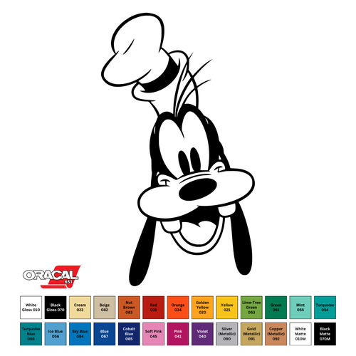 Disney Goofy Permanent Sticker Decal Oracal 651 4" CHOOSE COLOR | eBay