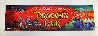 DRAGON'S LAIR CAST X4 Signed VIDEO GAME Arcade MARQUEE Autograph JSA ...