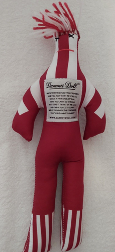 Dammit Doll 12" Win Dammit Red & White 00 Stress Relief Sports Plush ...