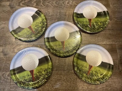 Party Creations Golf Tee Plates 5 Packages 8 Plates each NEW 8 3/4 In ...