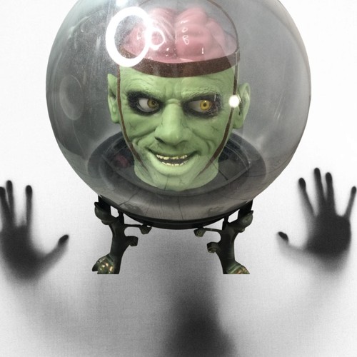 Gemmy Green Monster Brain Spirit Crystal Ball Animated Working Decor ...
