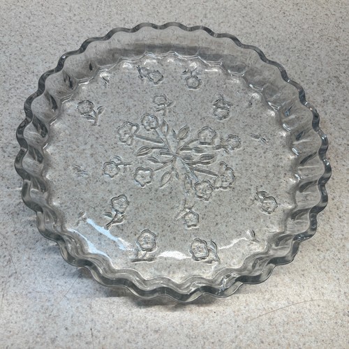 Anchor Hocking Savannah 10" Quiche Pie Plate Ruffle Edge and Floral ...