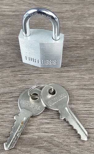 Vintage Fortress solid 30mm padlock w/ set of 2 keys | eBay