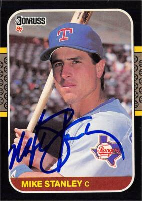 Mike Stanley autographed Baseball Card (Texas Rangers, SC) 1987 Donruss ...