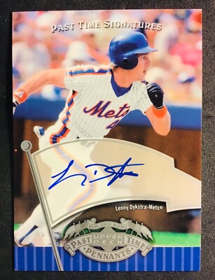 Mets LENNY DYKSTRA auto signed autographed 2005 UPPER DECK PAST TIME ...