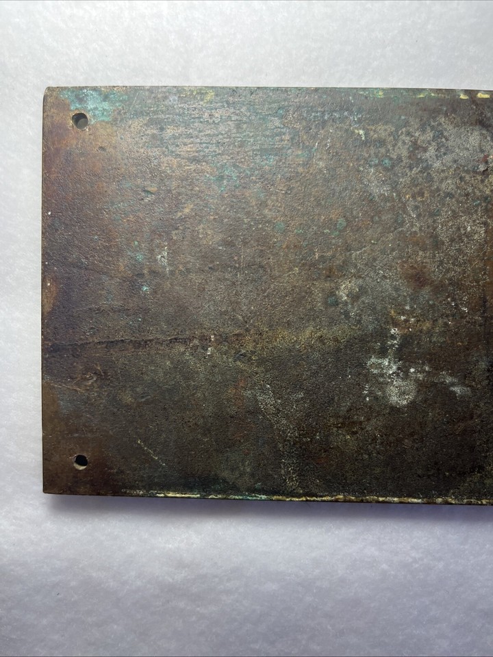 Kaw Tugboat Brass Plate 10” USACE Army Boatyard Casconade Missouri RARE ...