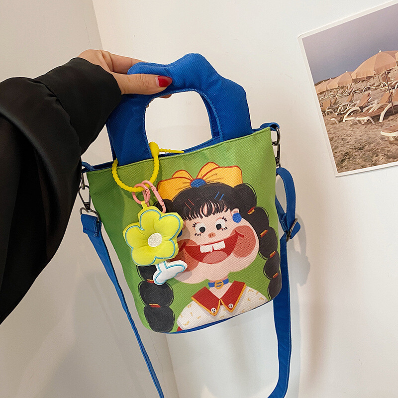 Stylish Cartoon Graffiti Crossbody Bag For Girls New Children's Handbag ...