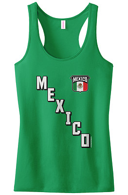 Threadrock Women's Team Mexico Racerback Tank Top Mexican Pride Soccer ...