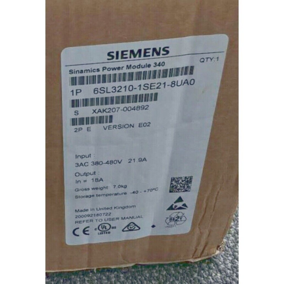 New Siemens 6SL3 210-1SE21-8UA0 6SL3210-1SE21-8UA0 converter Power ...