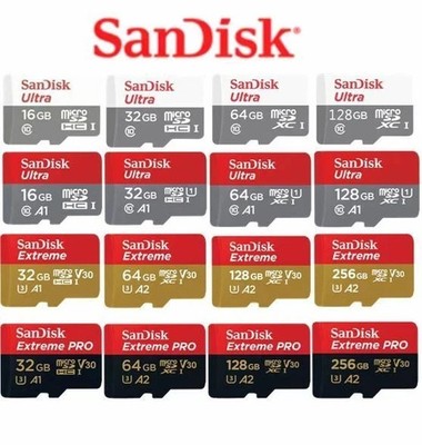 SanDisk Ultra/ Extreme Micro SD Memory Card 32GB 64GB 128GB 256GB 512GB ...