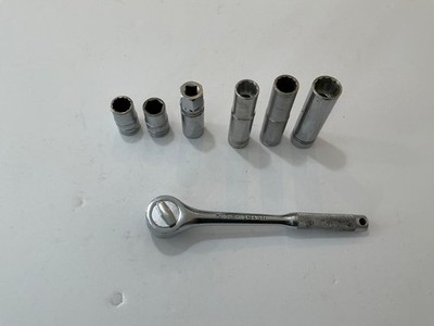 New Britain 3/8" drive Ratchet and 6 sockets all for $20 USA made | eBay