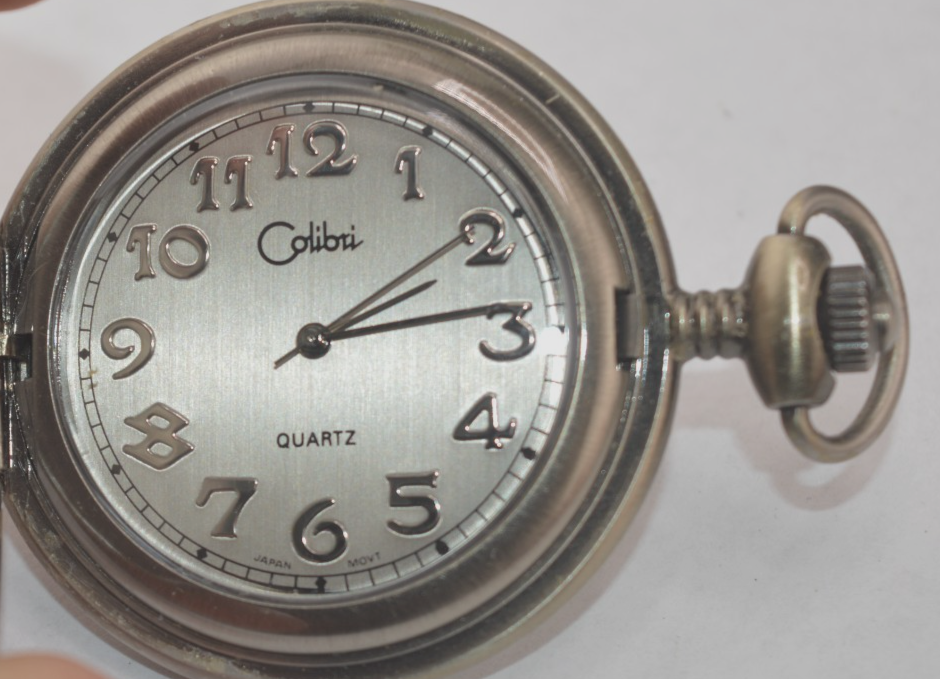 Colibri Pocket Watch Quartz New Battery Clean Runs great ''GUARANTEED ...