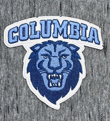 COLUMBIA UNIVERSITY LIONS EMBROIDERED IRON ON PATCH 3.25” X 3.50” FREE ...