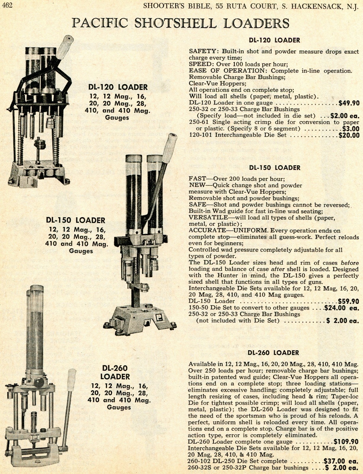 1970 Print Ad of Pacific DL-120, DL-150 & DL-260 Shotshell Loader | eBay