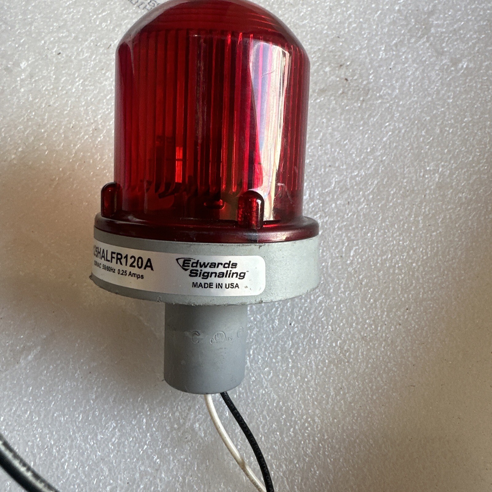 Beacon, Strobe, Halogen, NEMA 4X, 120VAC, Red (Edwards: 125HALFR120A ...