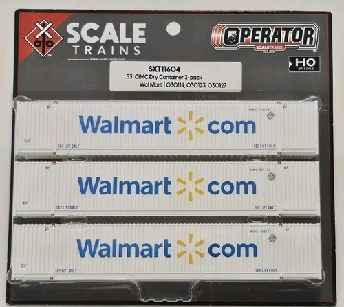 SXT11604 Scaletrains Walmart 53' CIMC Containers | eBay