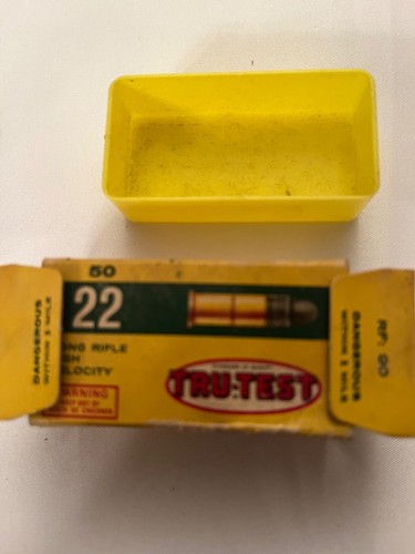 Rare vintage Tru-test 22 long empty rifle shell box | eBay
