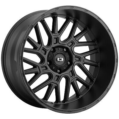 4-Vision 404 Brawl 20x12 8x6.5" -51mm Satin Black Wheels Rims 20" Inch ...