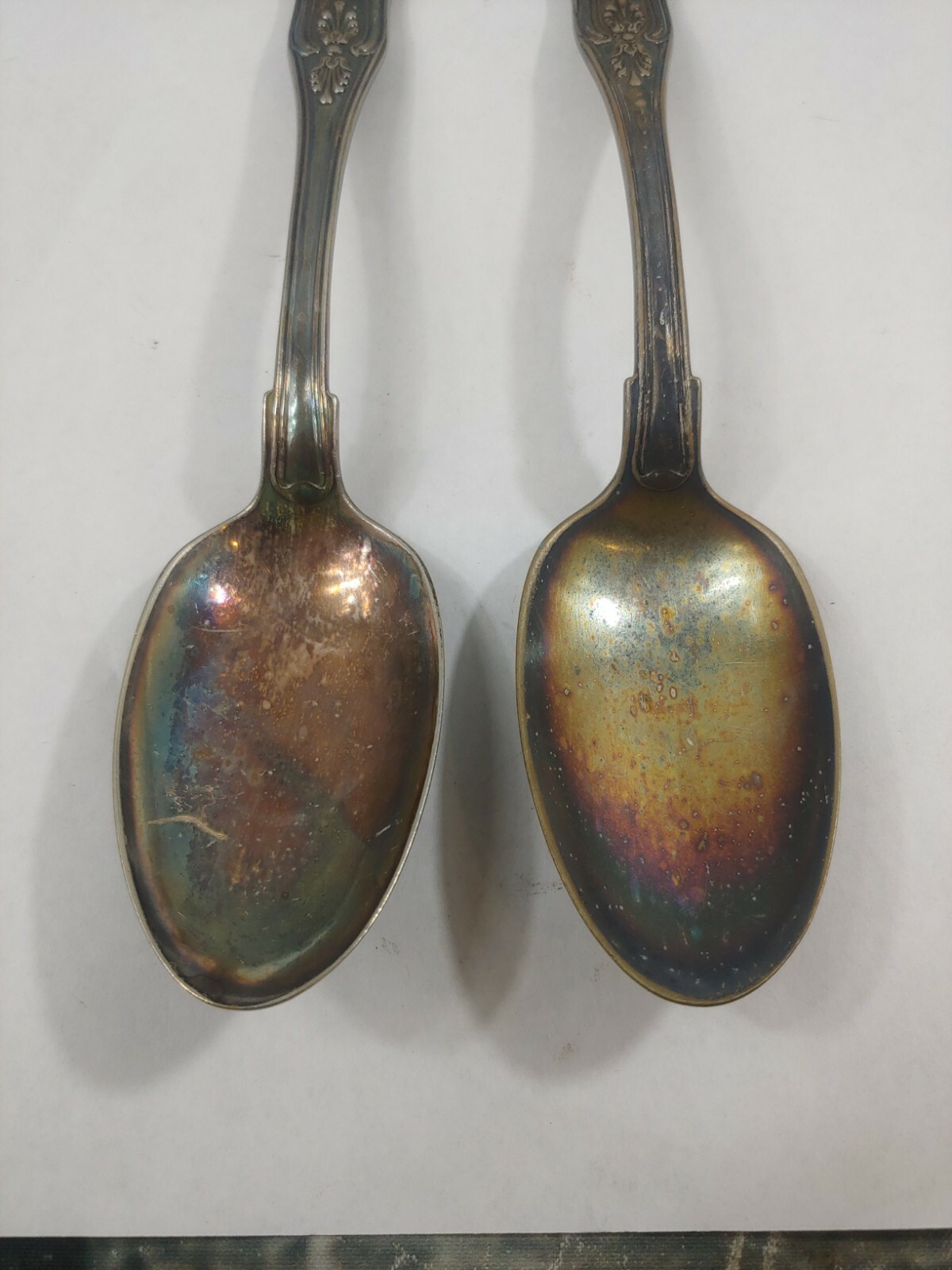 Set of 2 1835 R. Wallace 12 Silver Plated Shell Serving Spoons 8 1/2 ...