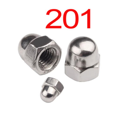 201 Stainless Steel Nuts M4 M5 M6 M8 M10 M12 Cap Nuts Right Hand ...