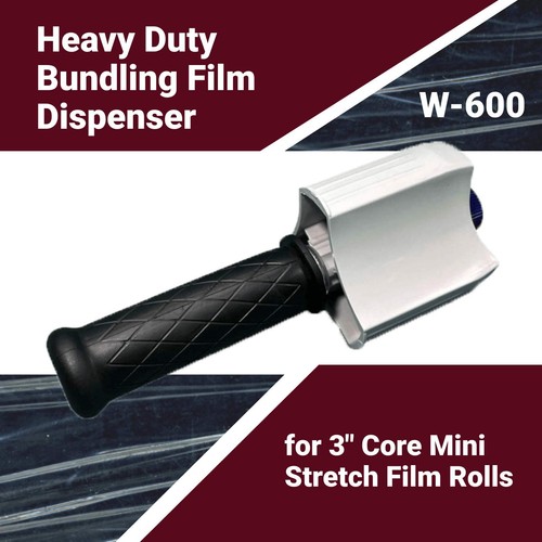 W-600 Stretch Wrap Dispenser for Mini Film Rolls of 3” Core Size ...