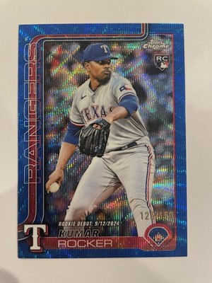 2025 Topps Chrome Update Kumar Rocker RC Rookie Debut Blue Ray Wave ...
