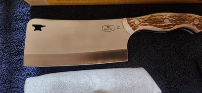 Buck Knife 0946 Cleaver Elk Handle NEW. | eBay