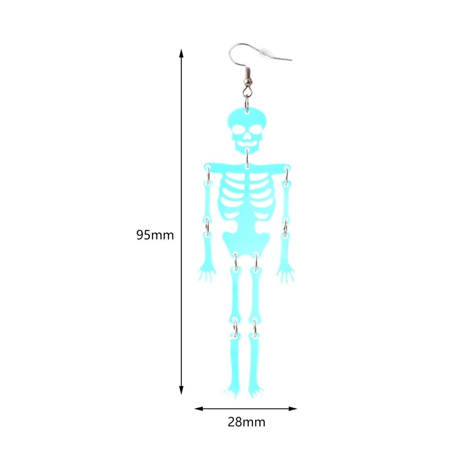 Halloween Skeleton Earrings Dangle Earrings Halloween Accessories ...