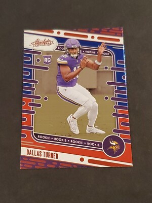 Dallas Turner 2024 Absolute Football Red & Blue RC #117 Minnesota ...