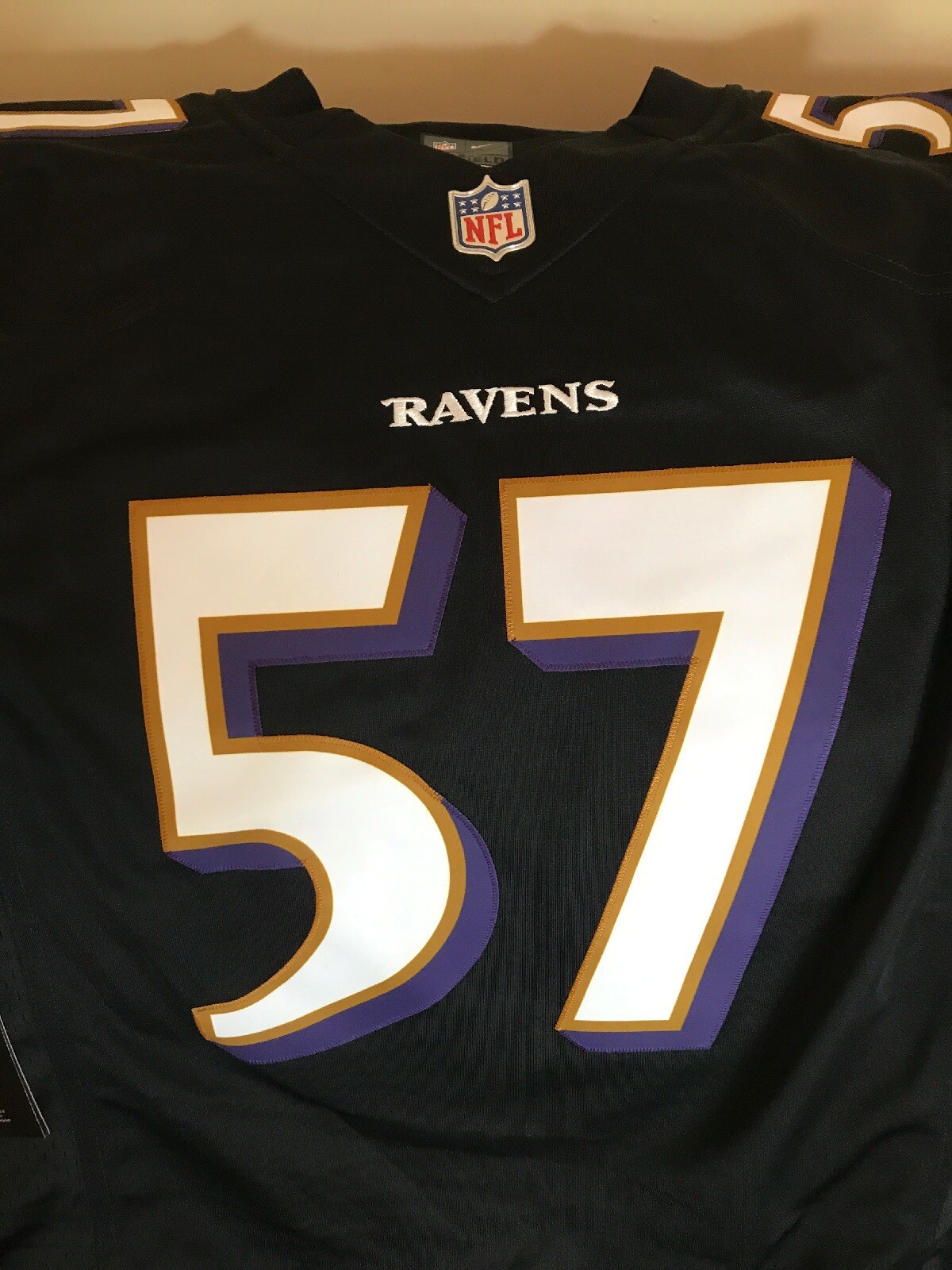 Nike On Field Baltimore Ravens C.J. Mosley #57 Black Sewn Jersey NWT ...