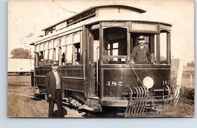 RPPC Real Photo Postcard Kansas Wichita Street Car 182 Conductors ...