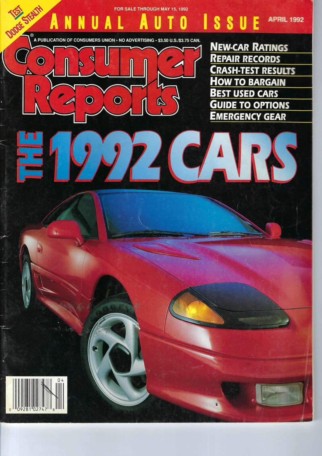 1992 1993 1994, 1995-1999, 2000 Consumer Reports Annual Auto Issues-New ...