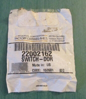 Whirlpool Washing Machine DOOR LOCK SWITCH - OEM Part WP22002162 ...