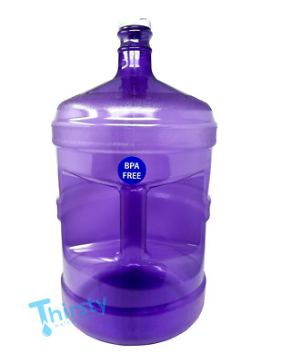 5 Gallon Water Bottle Alkaline Drinking Purple Container Canteen BPA ...
