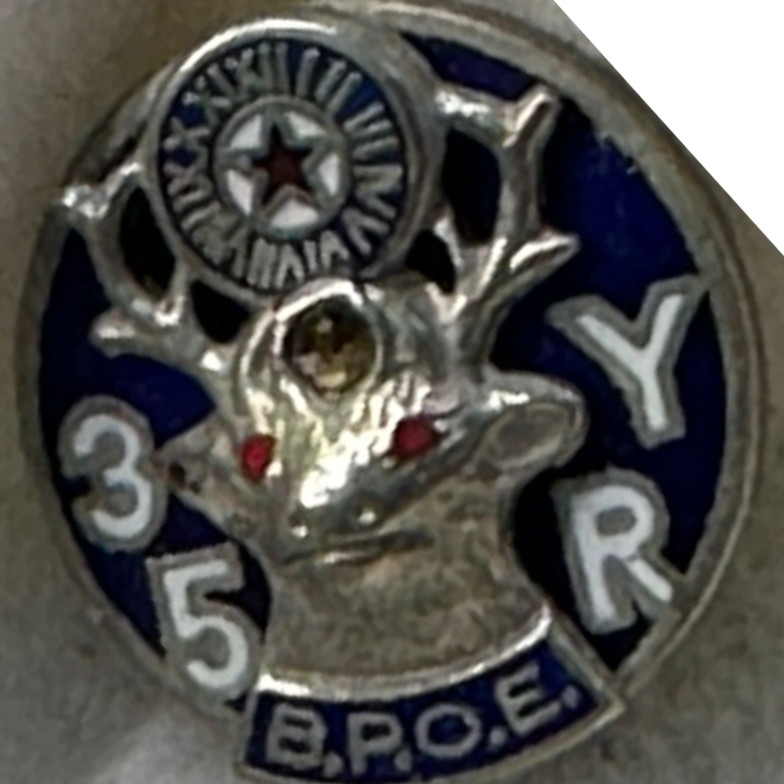 BPOE 35 Years Benevolent & Protective Order of the Elks Vintage Tack ...