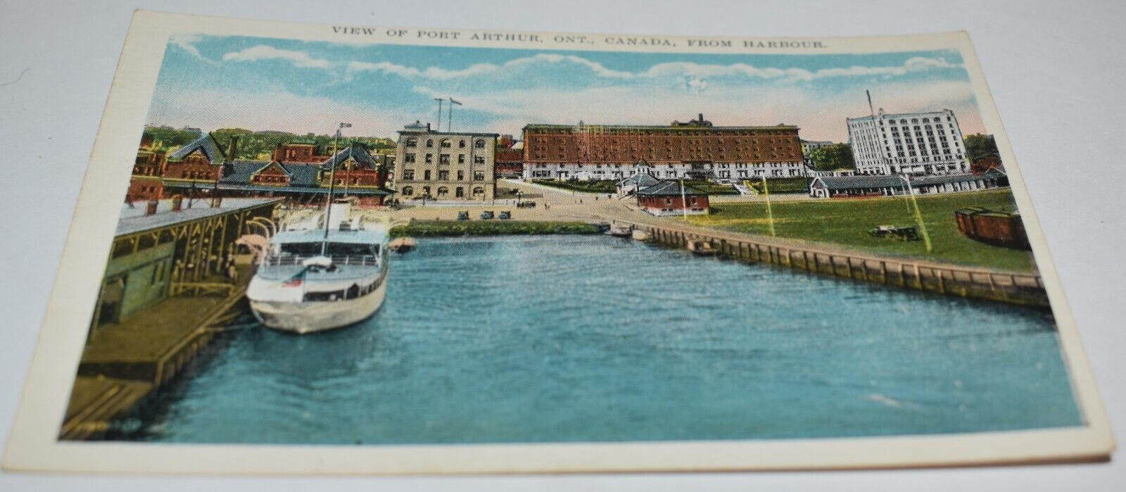 View of Port Arthur Ontario Canada from Harbor Postcard Valentine-Black ...