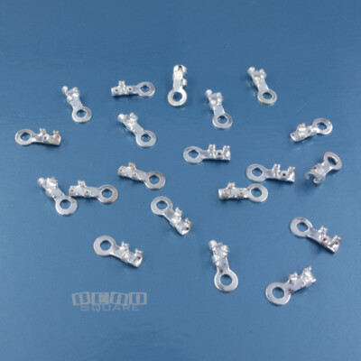 20 Solid Sterling Silver Cord End Crimp Connectors fit 1mm to 1.5mm ...