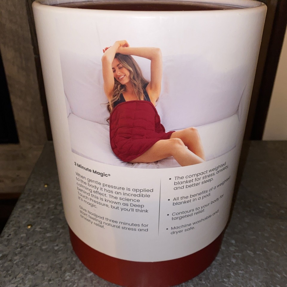 Nodpod Body Compact Weighted Blanket Sleep 6.5 Lbs Burgundy | eBay