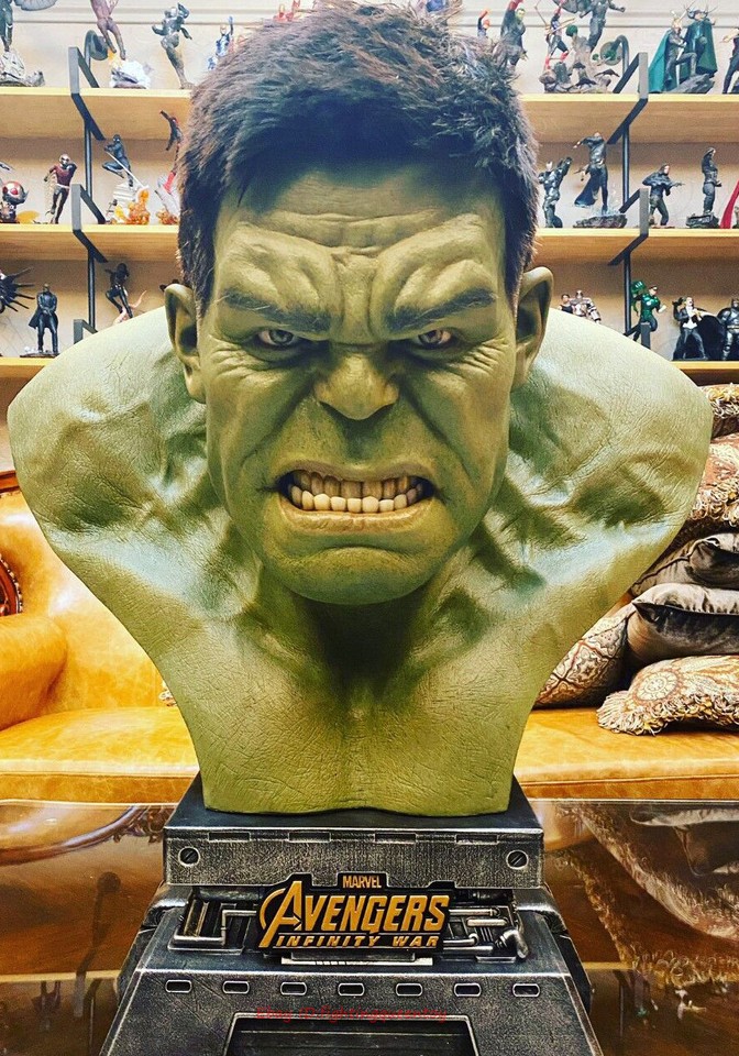 Queen Studios Hulk 1/1 Scale Resin Bust Limited Statue Model 26'' High ...