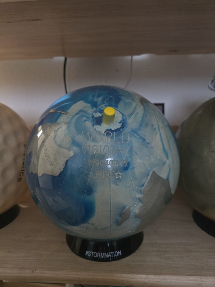 15lbs Undrilled Beautiful Blue World Clear Spare Bowling Ball. RARE! | eBay