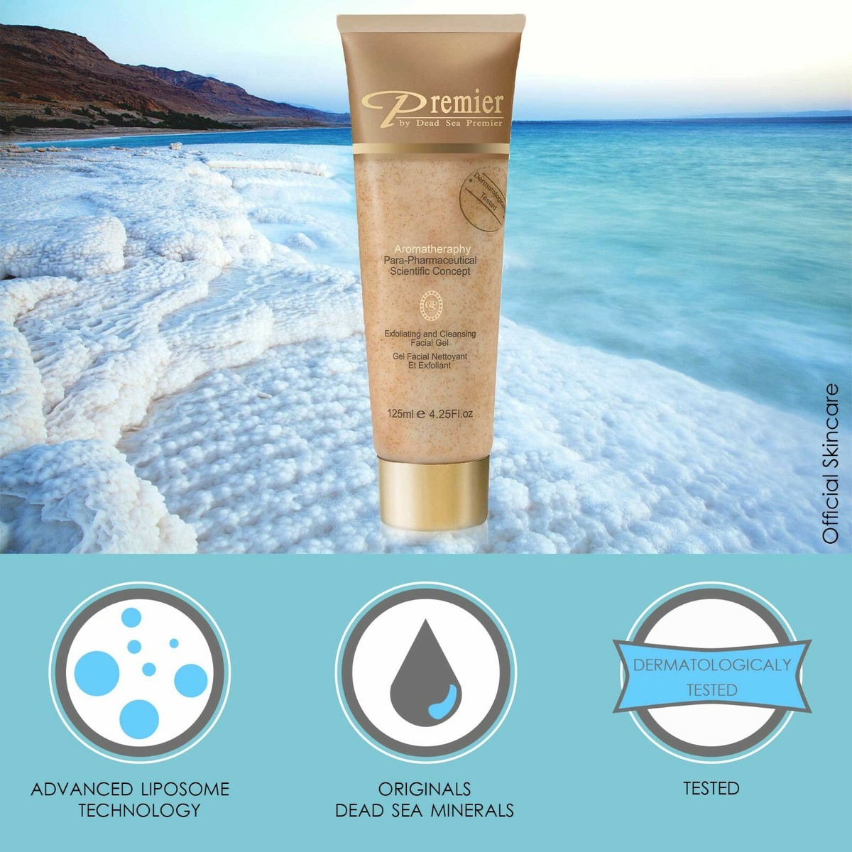 Premier Dead Sea Logo Dead Sea Mineral Salt Scrub Award Winning